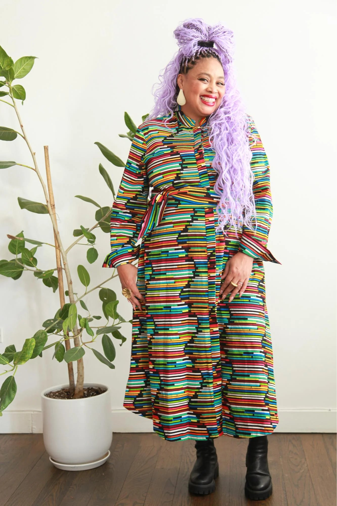 Zuri African Wax Print Dress - ROYGBIV – Koraa